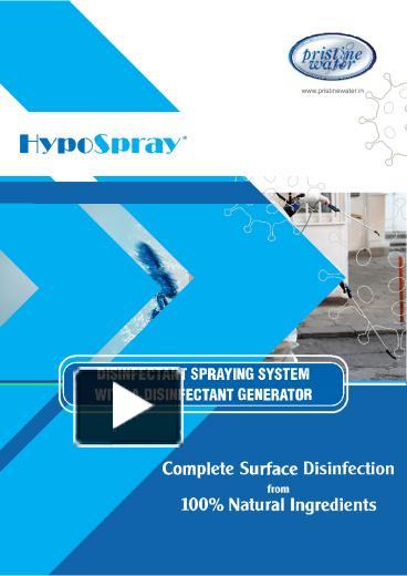 Best HypoSpray Disinfectant Generation and Spraying Systems ...