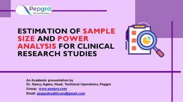 ESTIMATION OF SAMPLE SIZE AND POWER ANALYSIS FOR CLINICAL RESEARCH ...