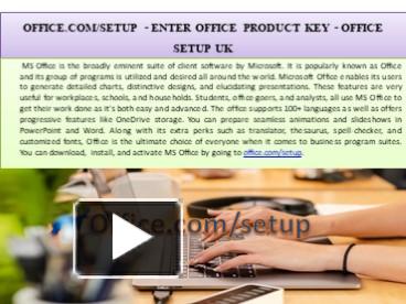 PPT – How to install office setup via office.com/setup PowerPoint ...