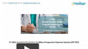 PPT – FY 2021 Inpatient Psychiatric Facilities Prospective Payment ...