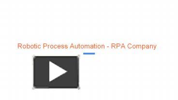 Robotic Process Automation - RPA Company presentation | free to download