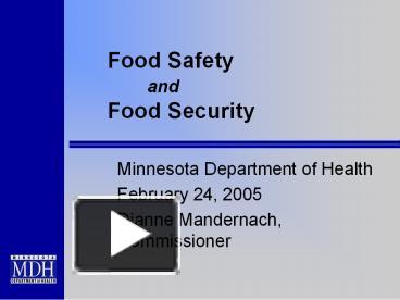 Food Safety and Food Security presentation | free to download