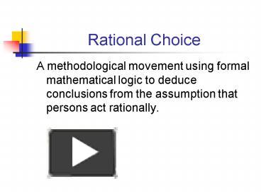 PPT – Rational Choice PowerPoint presentation | free to view - id ...