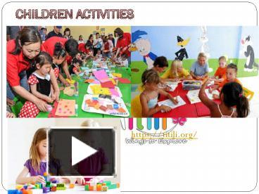 Activities to do with kids presentation | free to download