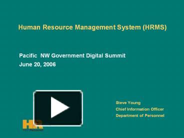 PPT – Human Resource Management System (HRMS) PowerPoint presentation ...
