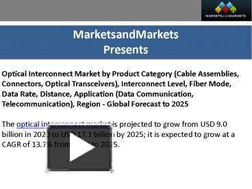 PPT – data communication application segment to lead the optical ...