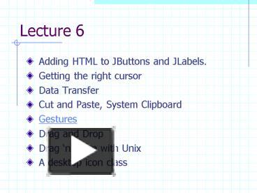 Adding HTML to JButtons and JLabels. presentation | free to download