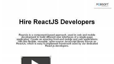 PPT – Hire ReactJs Developers PowerPoint presentation | free to ...
