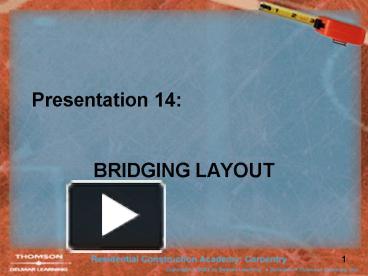 PPT – BRIDGING LAYOUT PowerPoint presentation | free to view - id ...