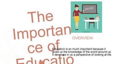 Importance of Education presentation | free to download