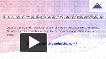PPT – Information About Different Types of Gates V Belts PowerPoint ...