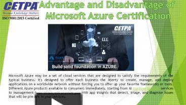 Advantage and Disadvantage of Microsoft Azure Certification Course ...