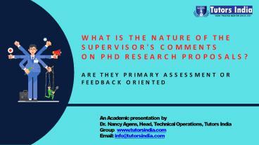 What is the nature of the supervisor’s comments on PhD research ...