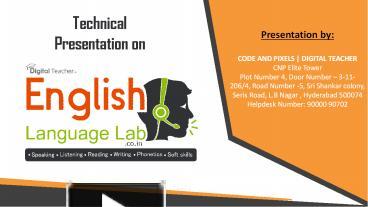 Digital language lab | English language lab, Hyderabad presentation ...