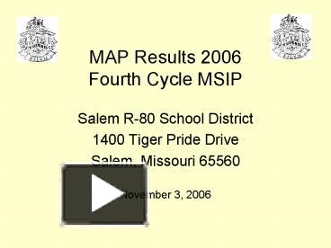 PPT – MAP Results 2006 Fourth Cycle MSIP PowerPoint presentation | free ...
