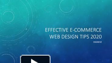 PPT – Effective E-commerce Web Design Tips 2020 PowerPoint presentation ...