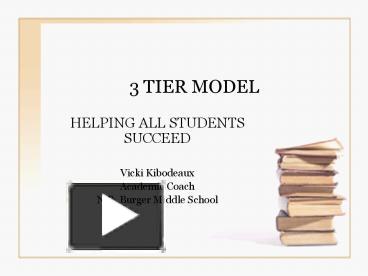 3 TIER MODEL presentation | free to view