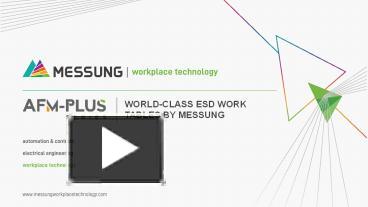 PPT – AFM -PLUS SERIES WORLD-CLASS ESD WORK TABLES BY MESSUNG ...