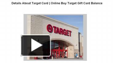 PPT – Details About Target Card | Online Buy Target Gift Card Balance ...