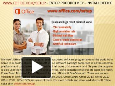 www.office.com/setup|Enter Office Product Key|Install Office Setup (2 ...