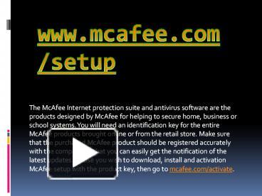 McAfee.com/Activate - Download, Install & Activate McAfee Retail Card ...