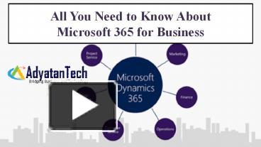 All You Need to Know About Microsoft 365 for Business presentation ...