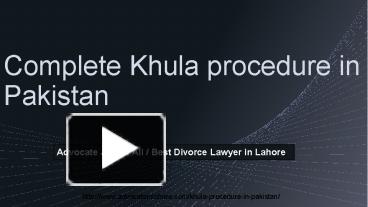 PPT – Complete Khula Procedure in Pakistan - Get Guide About Khula in ...