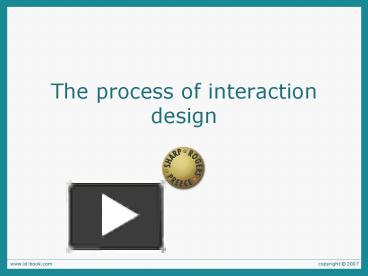 The process of interaction design presentation | free to view