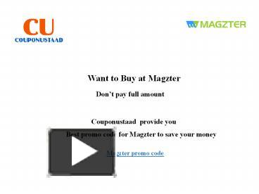 magzter discount coupon and promo code presentation | free to download