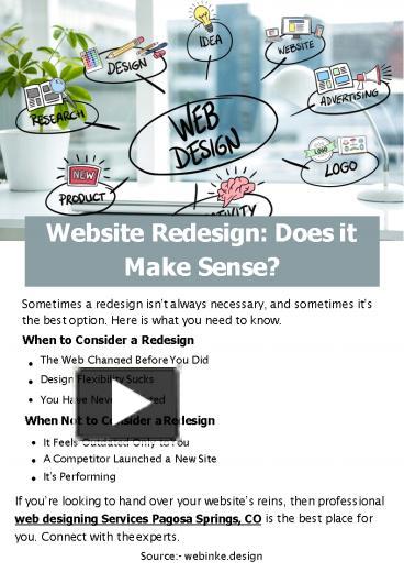 PPT – Website Redesign Does it Make Sense PowerPoint presentation ...