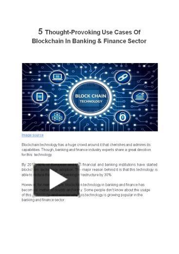 Blockchain Use Cases in Banking & Finance | Blockchain Applications in ...