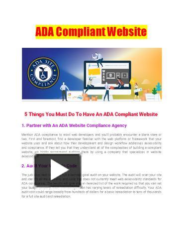 PPT – ADA Compliant Website PowerPoint presentation | free to download ...