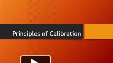 Calibration Principles presentation | free to download