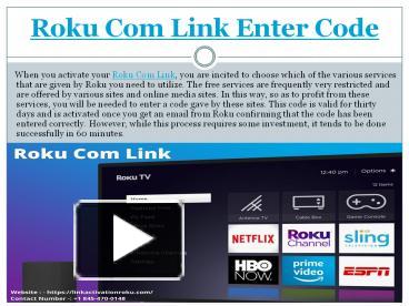 Roku Com Link Enter Code presentation | free to download