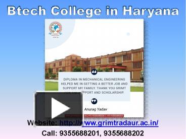 PPT – BCA College in Haryana - Btech College in Haryana - GRIMT ...
