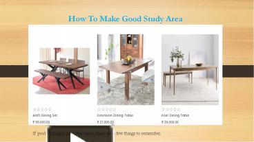 How to Make Good Study Area presentation | free to download