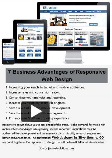 PPT – 7 Business Advantages of Responsive Web Design PowerPoint ...