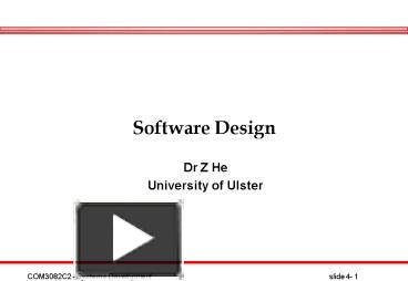 PPT – Software Design PowerPoint presentation | free to view - id ...