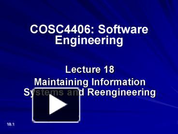 PPT – Maintaining Information Systems and Reengineering PowerPoint ...