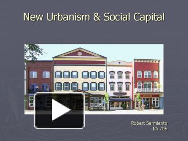 New Urbanism presentation | free to view