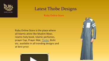 Latest Thobe Designs presentation | free to download
