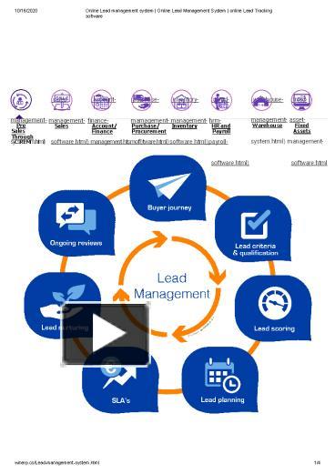 Online Lead management system | Online Lead Management System | online ...