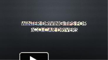 Winter driving Tips presentation | free to download
