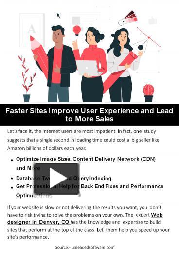 PPT – Faster Sites Improve User Experience and Lead to More Sales ...