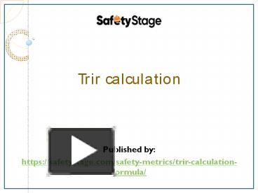 Trir calculation presentation | free to download