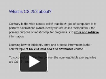 PPT – What is CS 253 about? PowerPoint presentation | free to download ...