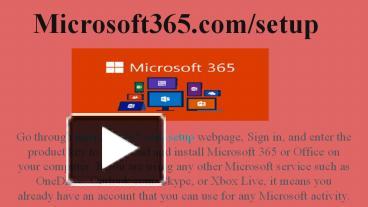 microsoft365.com/setup presentation | free to download