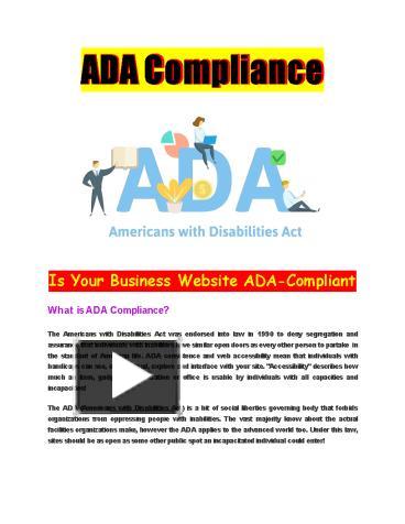 PPT – ADA Compliance PowerPoint presentation | free to download - id ...