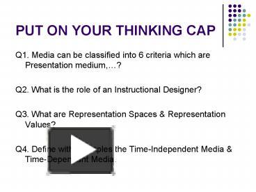 PPT – PUT ON YOUR THINKING CAP PowerPoint presentation | free to view ...