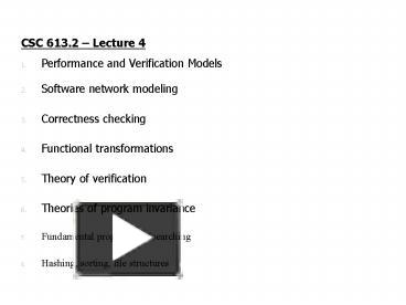 PPT – CSC 613.2 Lecture 4 PowerPoint presentation | free to view - id ...